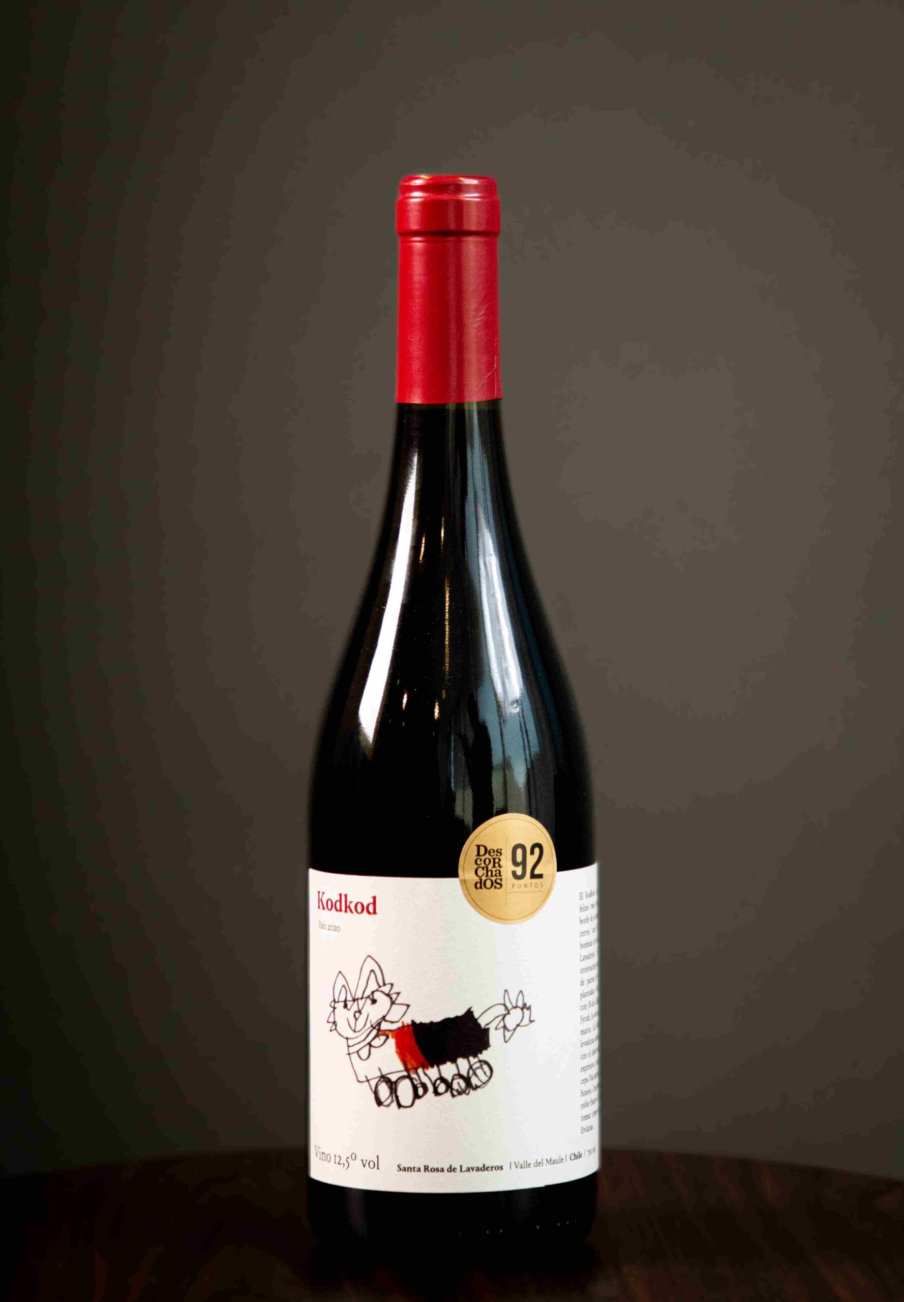 Vino Kodkod País 2020 (botella 750 ml). 92 puntos en La Cav y ...